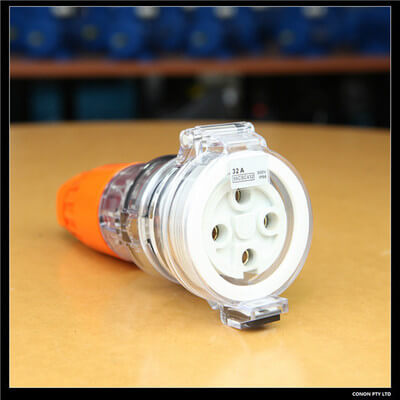 4 pin 3 phase extension socket 32A 50HZ 500v IP66 – cononmotor