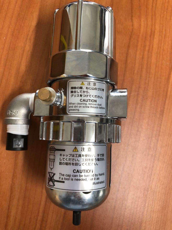 Semi auto drains for inline filter tank, condensate drain, spray paint